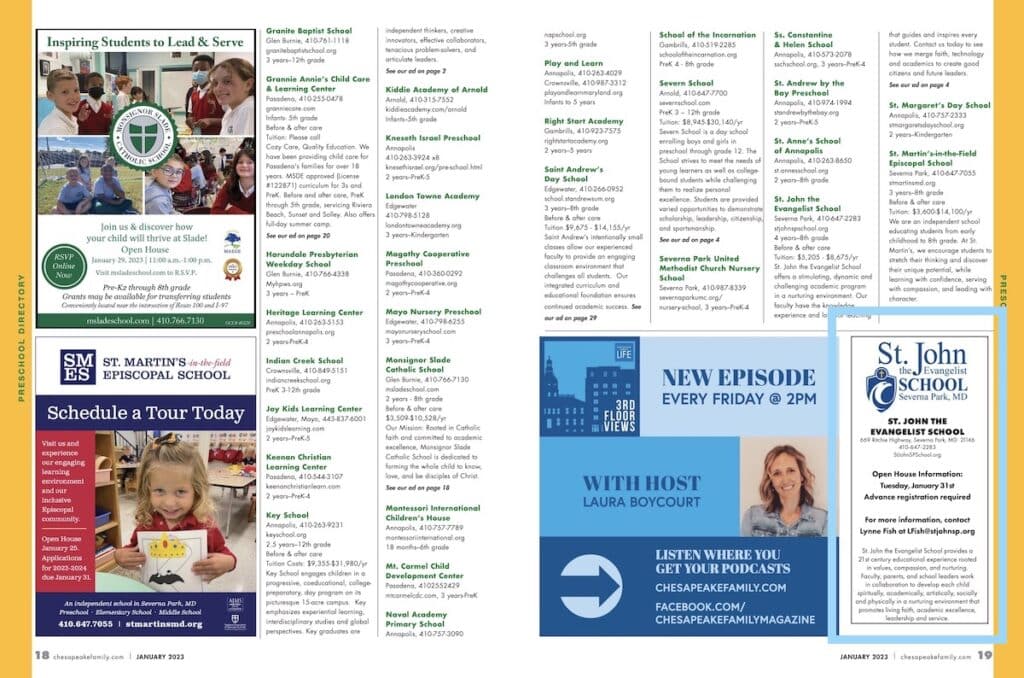 Advertising Examples for School Campaigns - Chesapeake Family